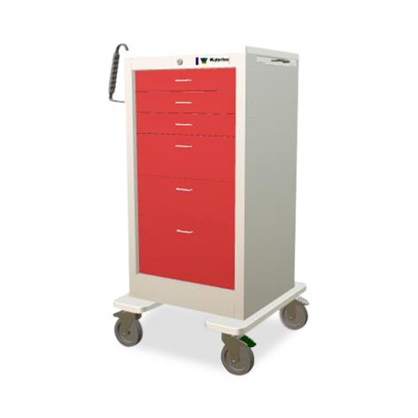 Red Steel Emergency Carts with 6 Drawers | Medline