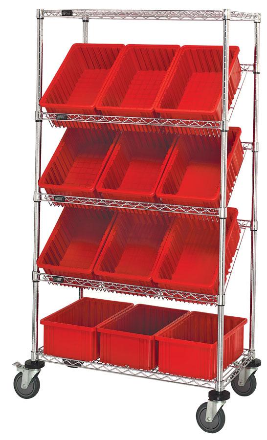 Stationary Shelving Units with Slanted Shelves | Medline