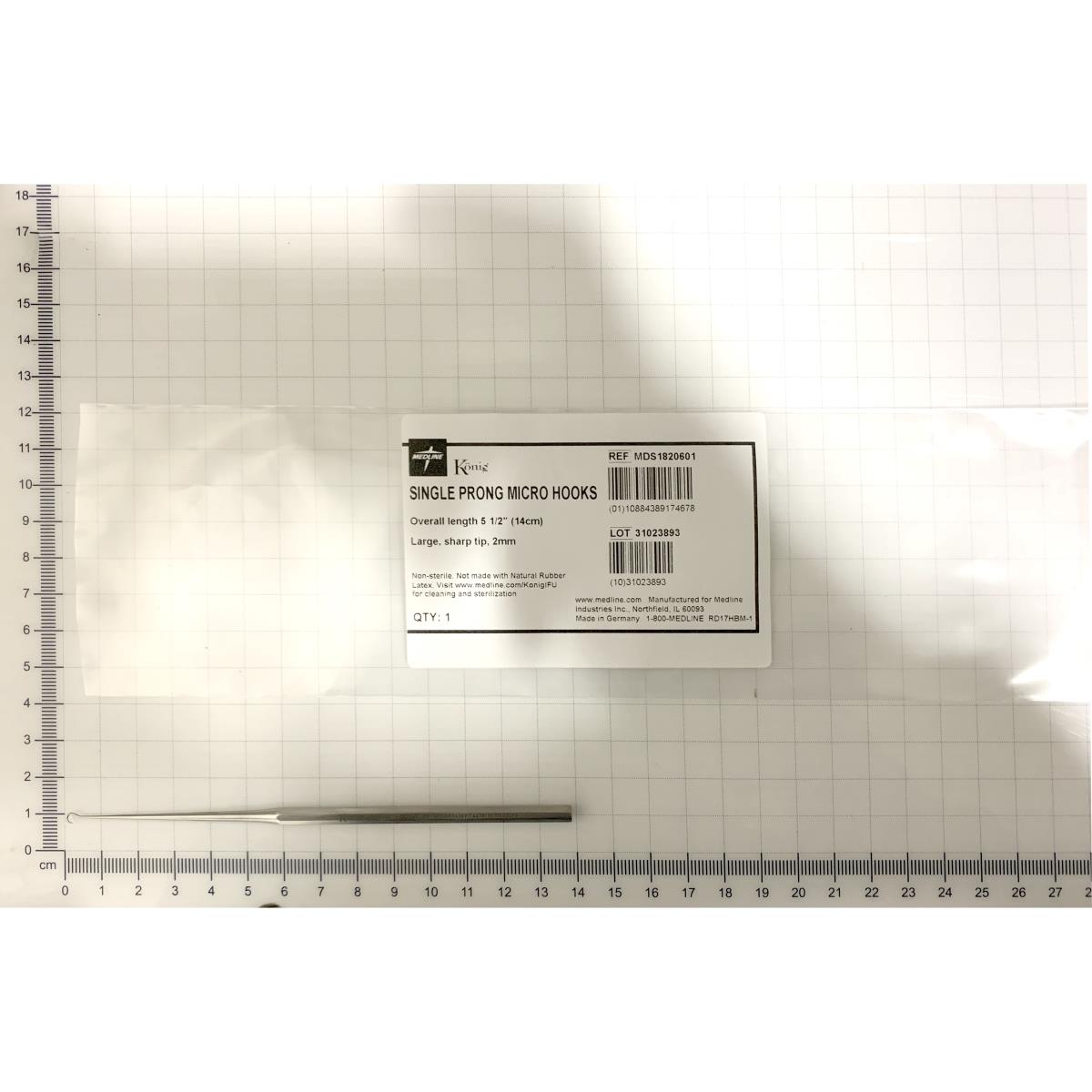 König Single Prong Micro Hooks | Medline