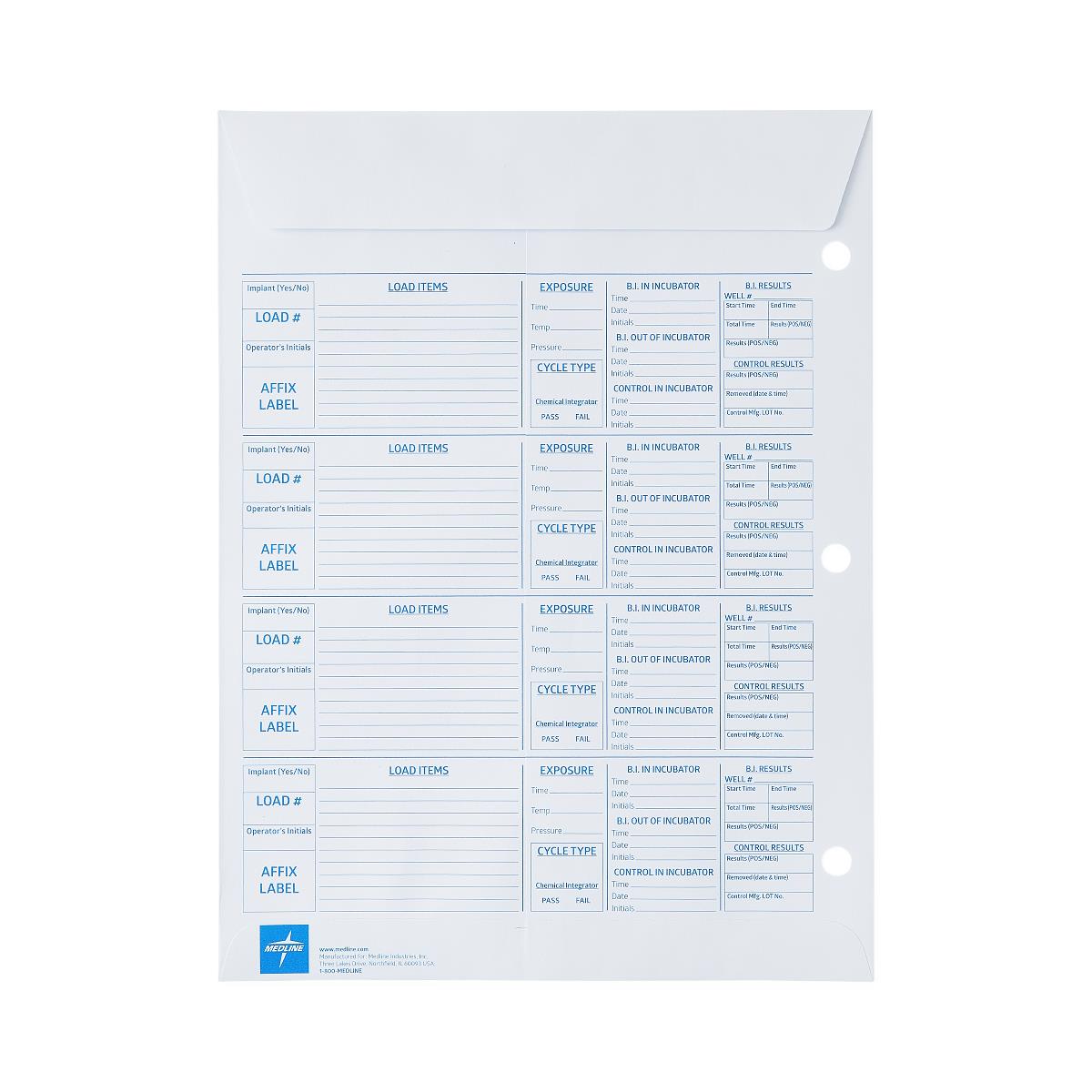 Record Envelopes for Surgical Instrument Sterilization | Medline