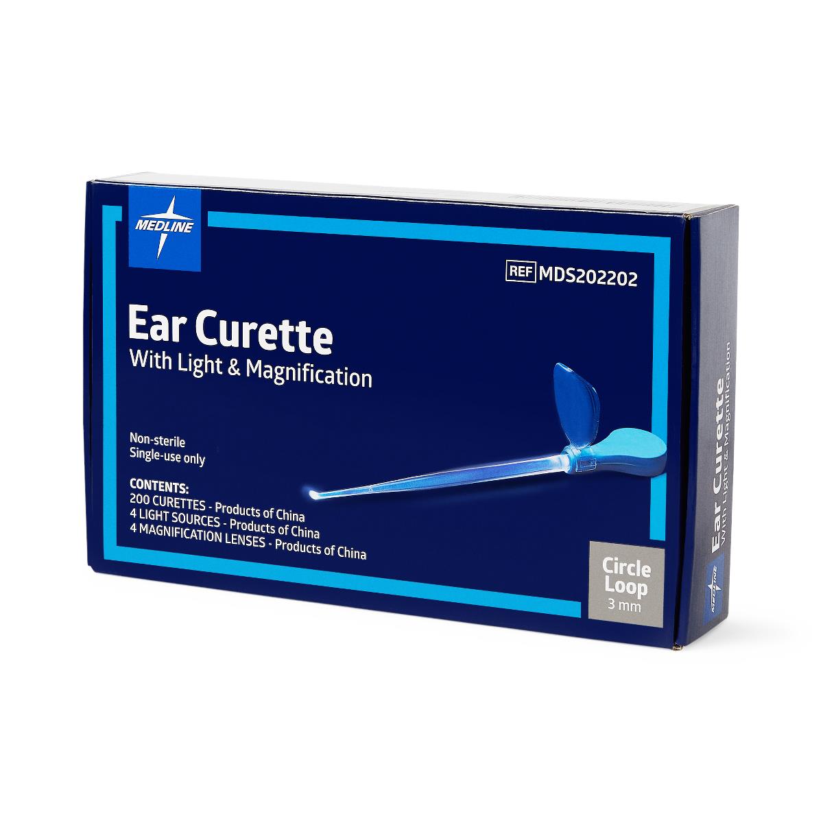 Medline Lighted Circular-Loop Ear Curettes | Medline