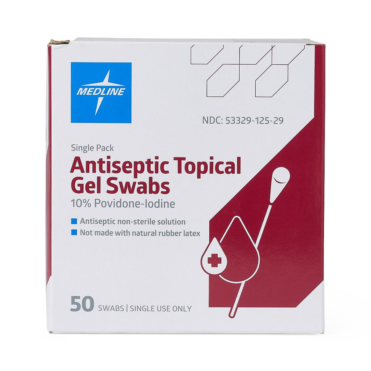 Medline Povidone-Iodine Antiseptic Gel Swabs | Medline