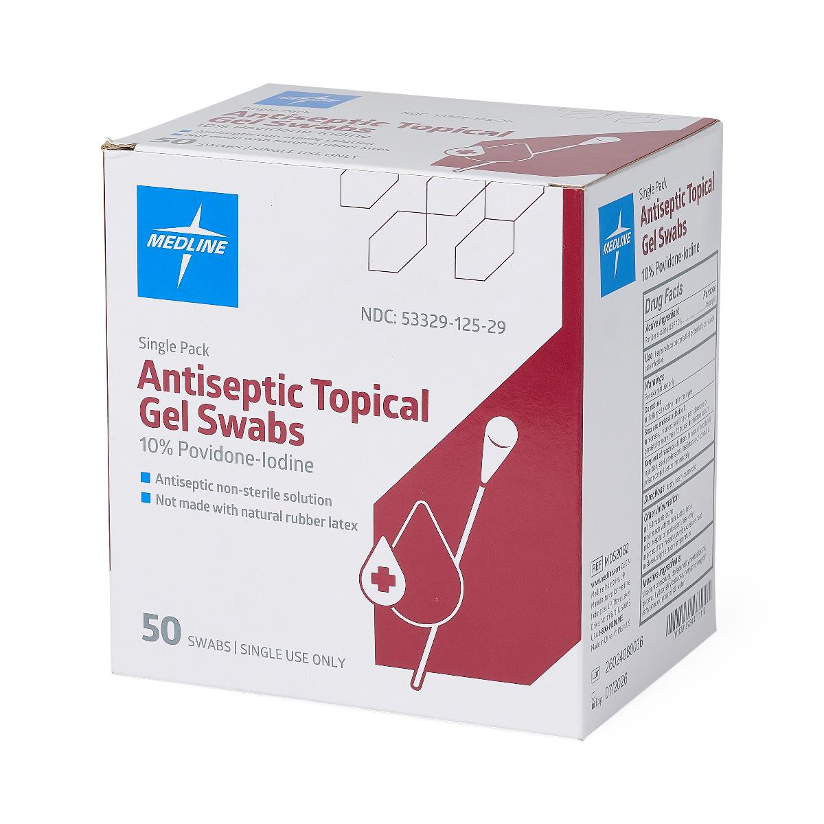 Medline Povidone-Iodine Antiseptic Gel Swabs | Medline