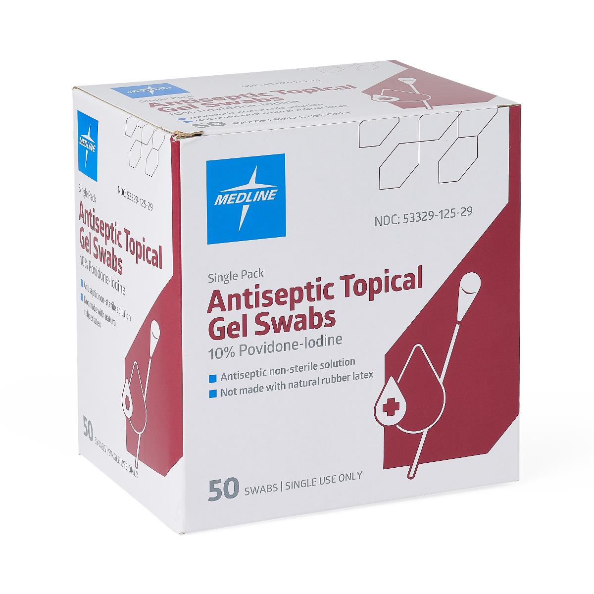 Medline Povidone-Iodine Antiseptic Gel Swabs | Medline