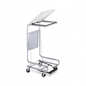 Marketlab Square Chrome Step-On Hamper | Medline Industries, Inc.