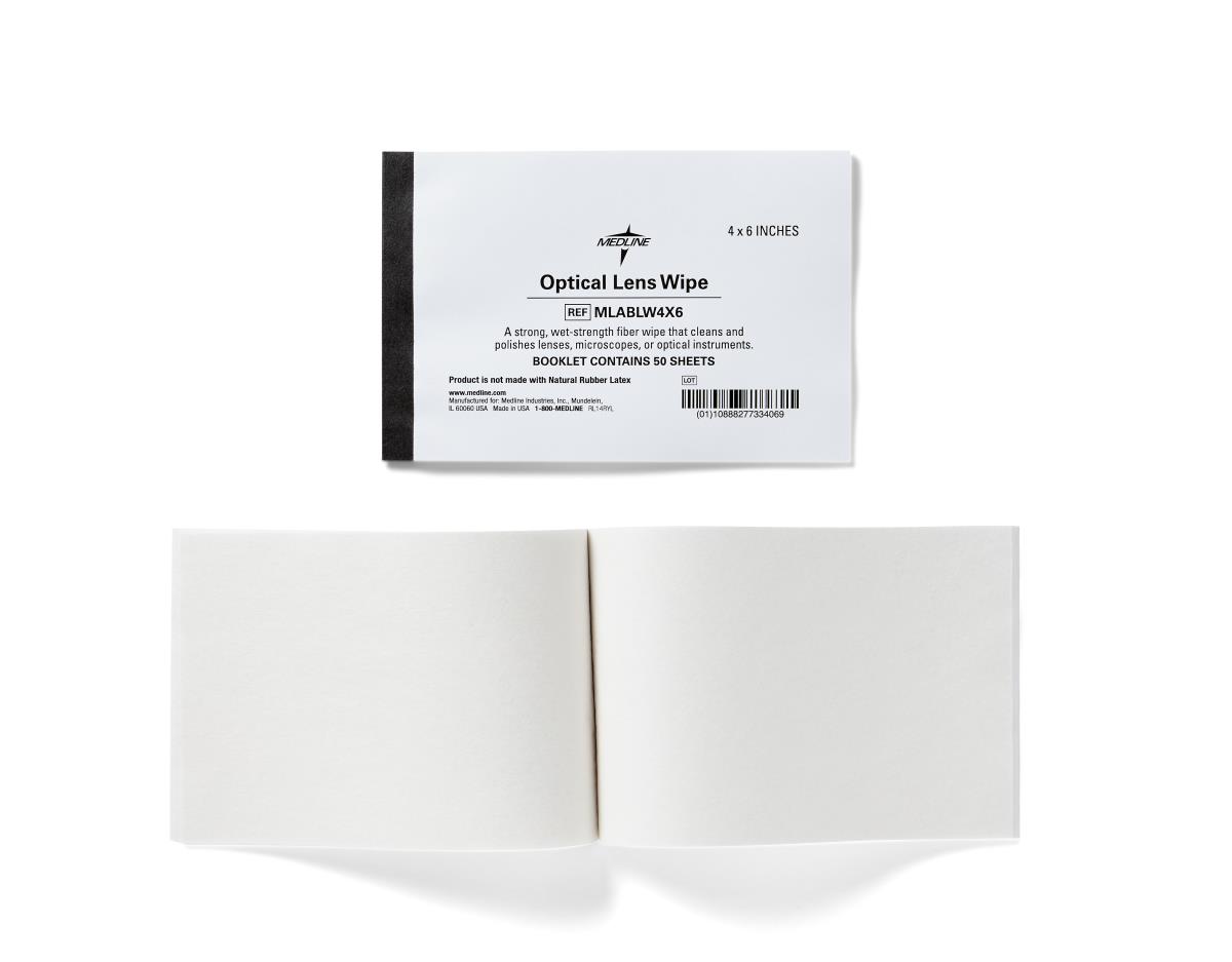 Medline 50-Sheet Lens Wipe Booklet | Medline