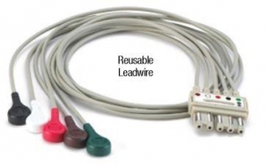 3M 3-Lead Reusable GE to Snap Leadwires | Medline Industries, Inc.
