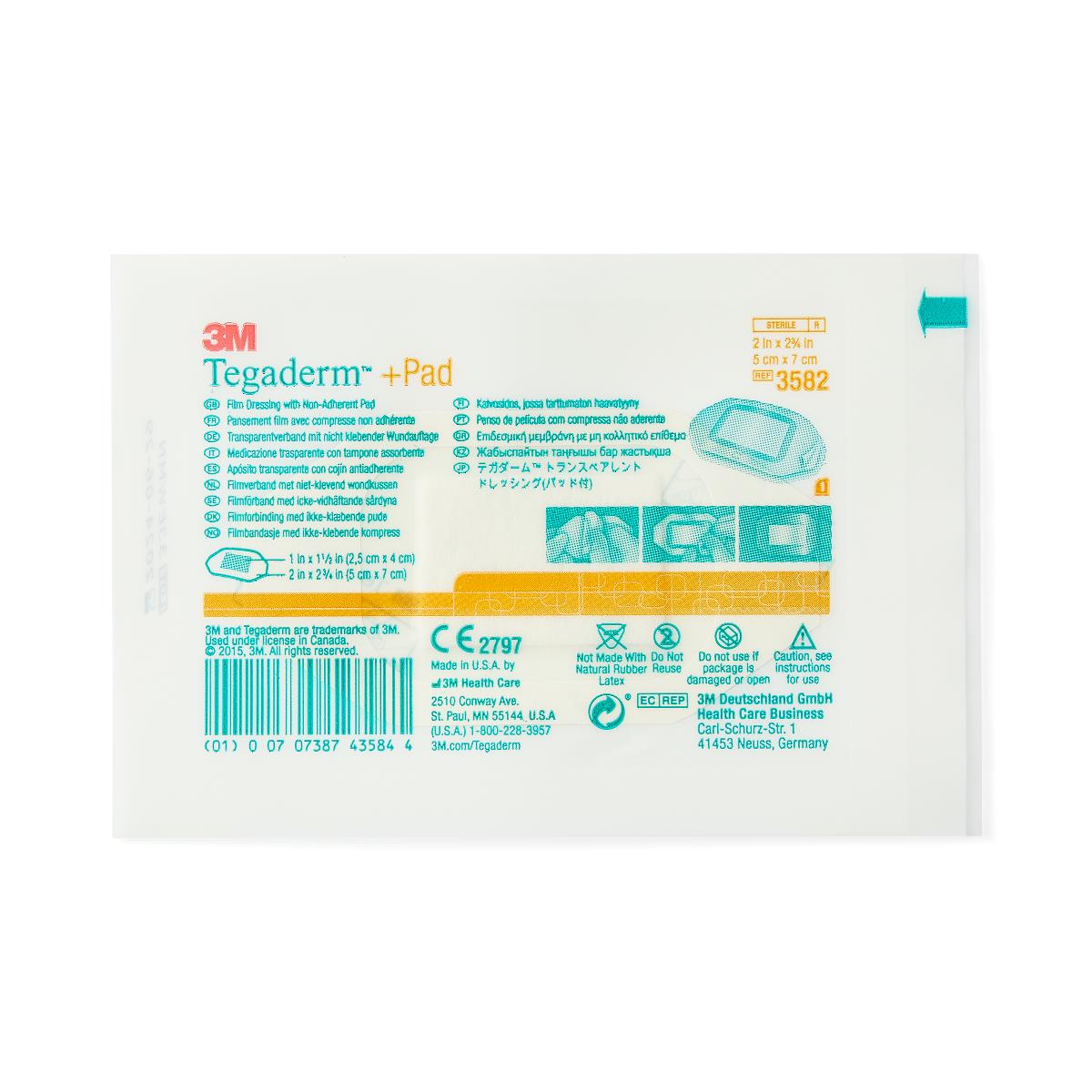 Tegaderm +Pad Film Dressings with Non-Adherent Pads | Medline