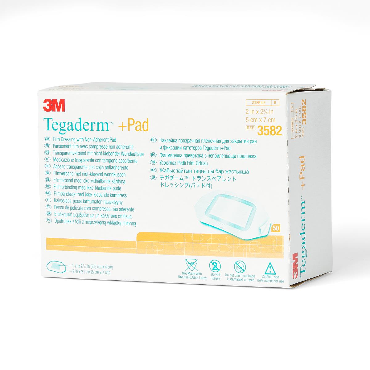 3M Tegaderm +Pad Film Dressings with Non-Adherent Pads | Medline