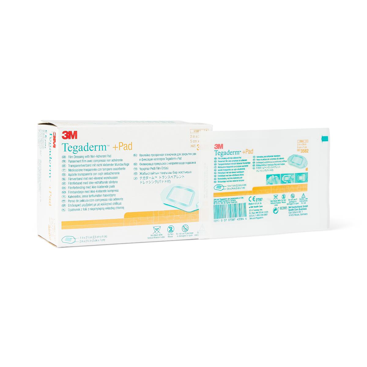 3M Tegaderm +Pad Film Dressings with Non-Adherent Pads | Medline