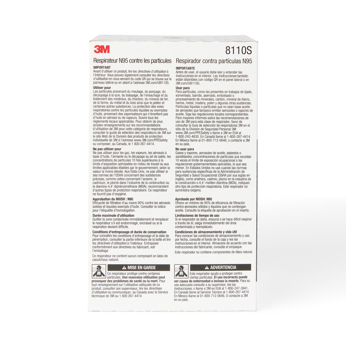 3M N95 Particulate Respirator Model 8110S | Medline
