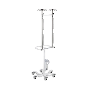 6-Leg IV Stand with 16-Hook Rake Top for IV Pumps | Medline