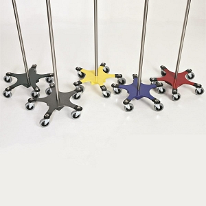 Stainless Steel IV Poles with 4 Hooks and 5 Legs | Medline Industries, Inc.