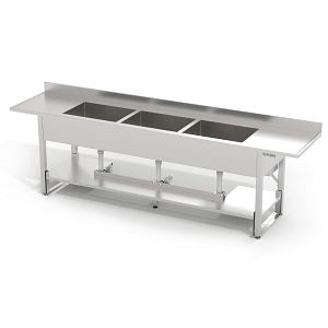 Height-Adjustable Pipe Base Processing Sinks | Medline Industries, Inc.