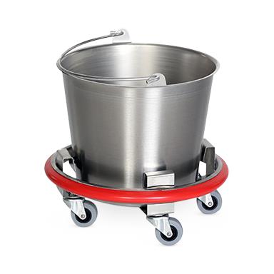 Stainless Steel 12 qt. Kick Bucket with Rolling Frame | Medline