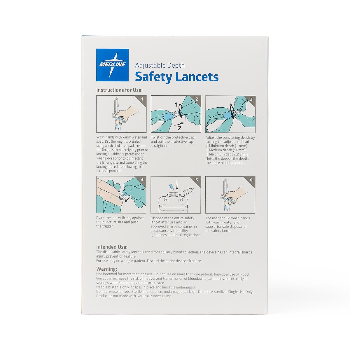 Medline Adjustable-Depth Safety Lancets | Medline