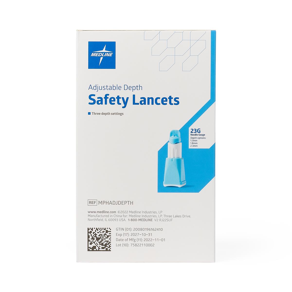 Medline Adjustable-Depth Safety Lancets | Medline