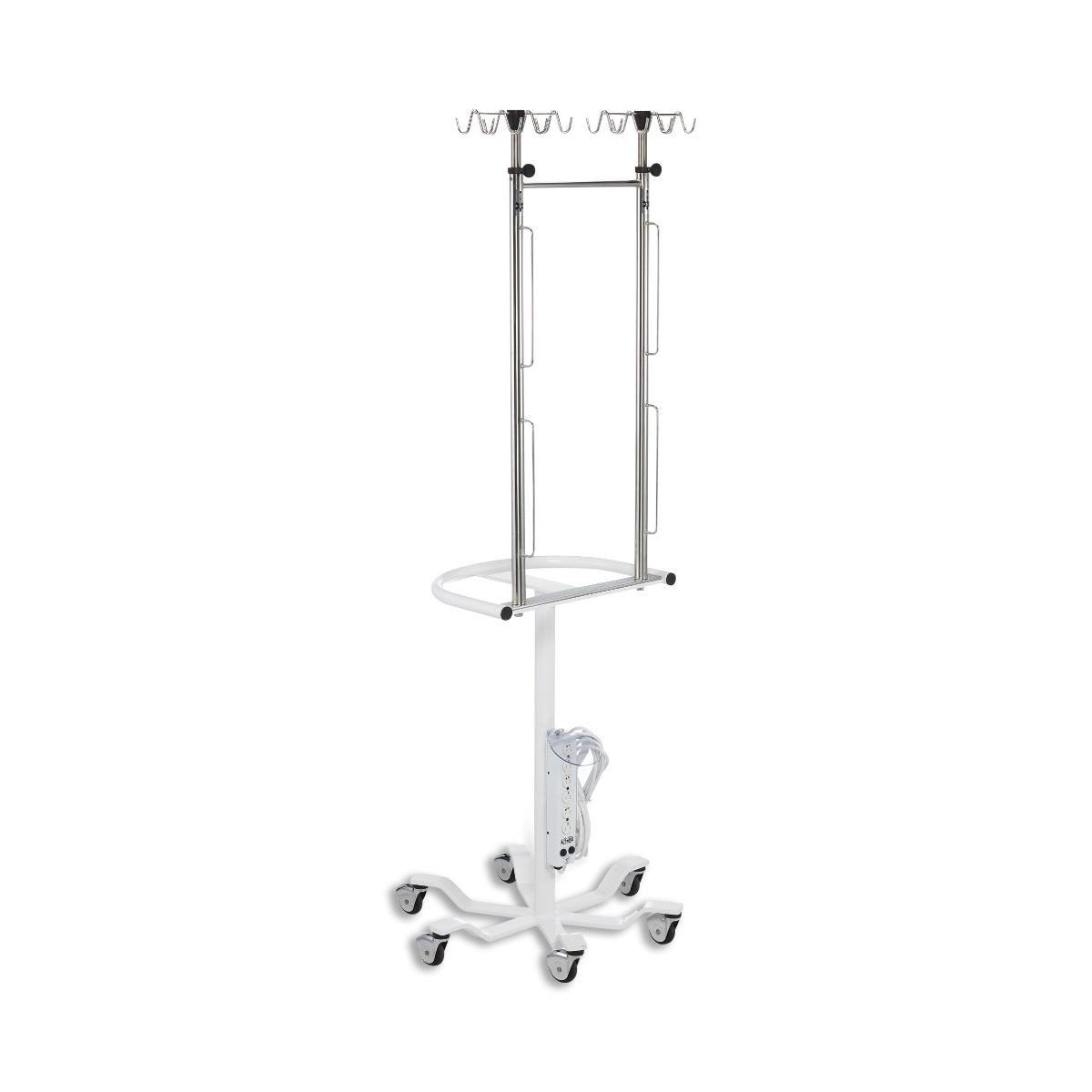 6-Leg IV Stand with 16-Hook Rake Top for IV Pumps | Medline