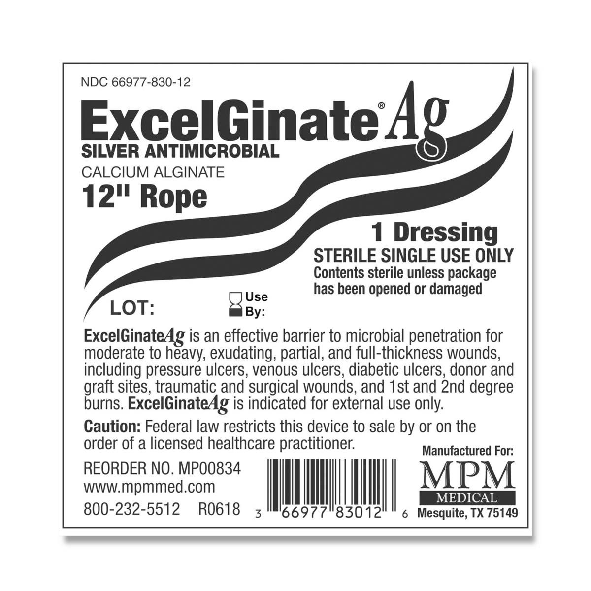 ExcelGinate AG Calcium Alginate Dressing with Silver | Medline