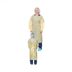 Open-Back SMS Isolation Gowns with Thumb Loops | Medline