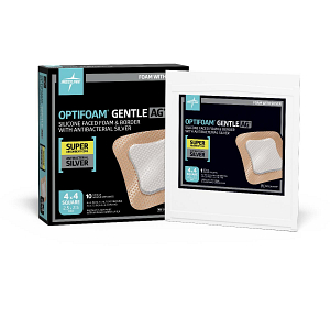 Optifoam Gentle Ag+ Silicone-Faced Foam Dressings | Medline Industries, Inc.