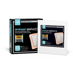 Optifoam Gentle Ag+ Foam Dressings with Silicone Adhesive Border | Medline Industries, Inc.