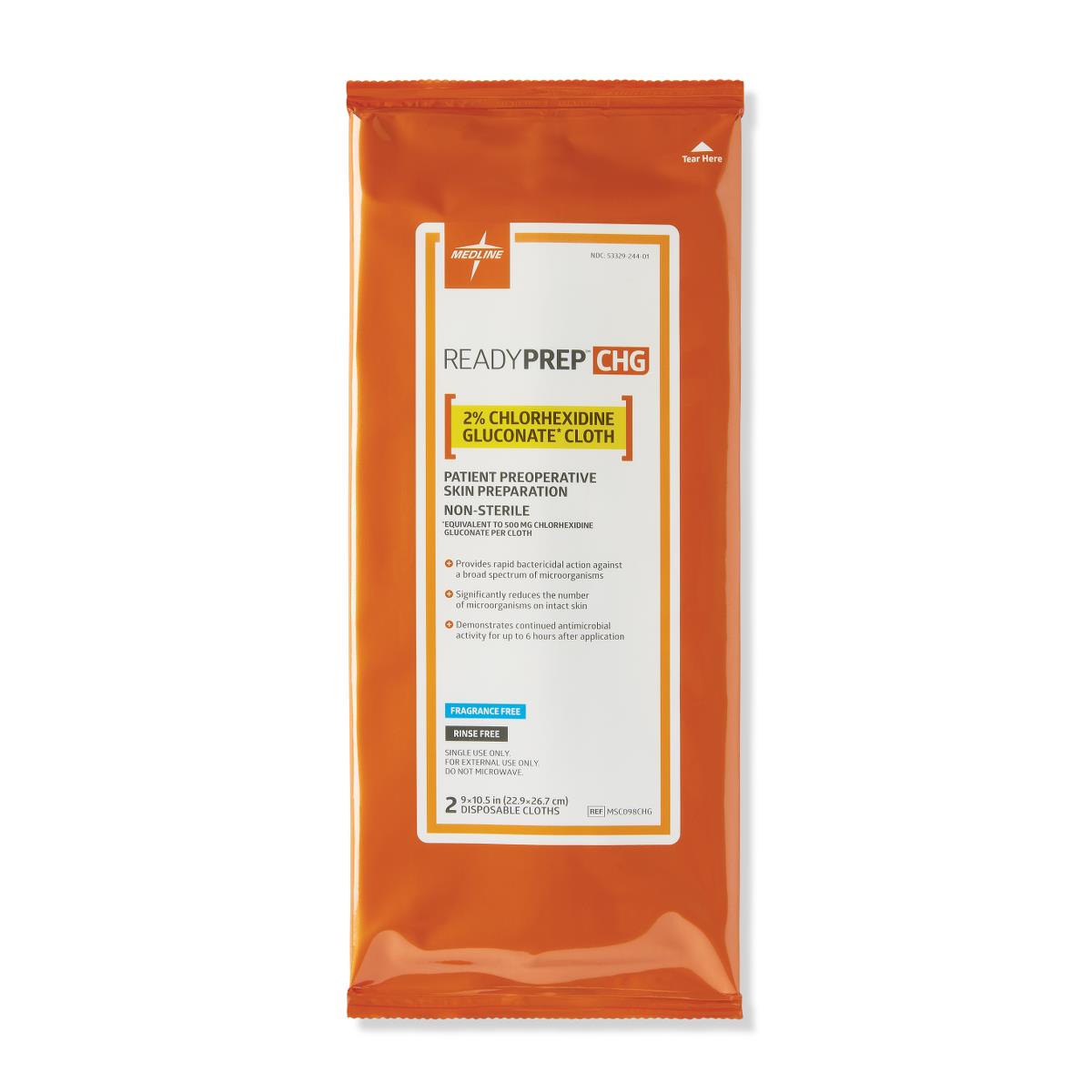 ReadyPrep CHG 2% Chlorhexidine Gluconate Cloths | Medline