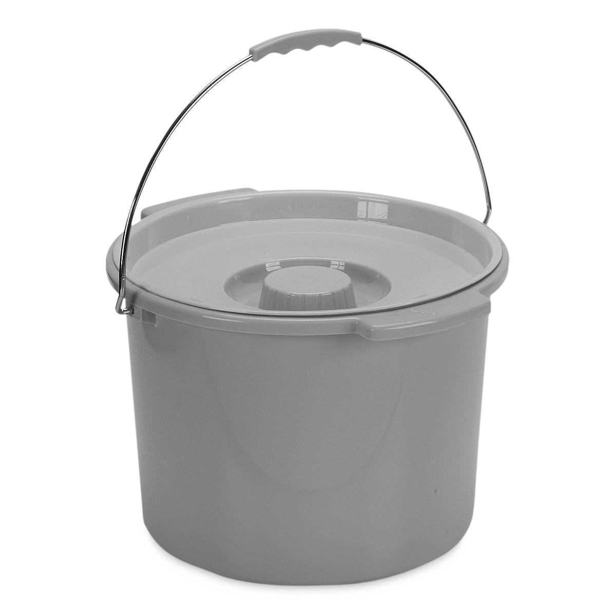 Commode Bucket with Metal Handle and Cover | Medline