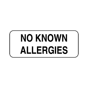 No Known Allergies Label | Medline Industries, Inc.