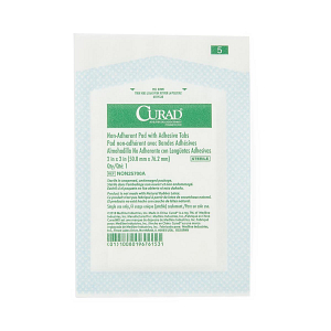 CURAD Sterile Nonadherent Pads with Adhesive Tabs | Medline