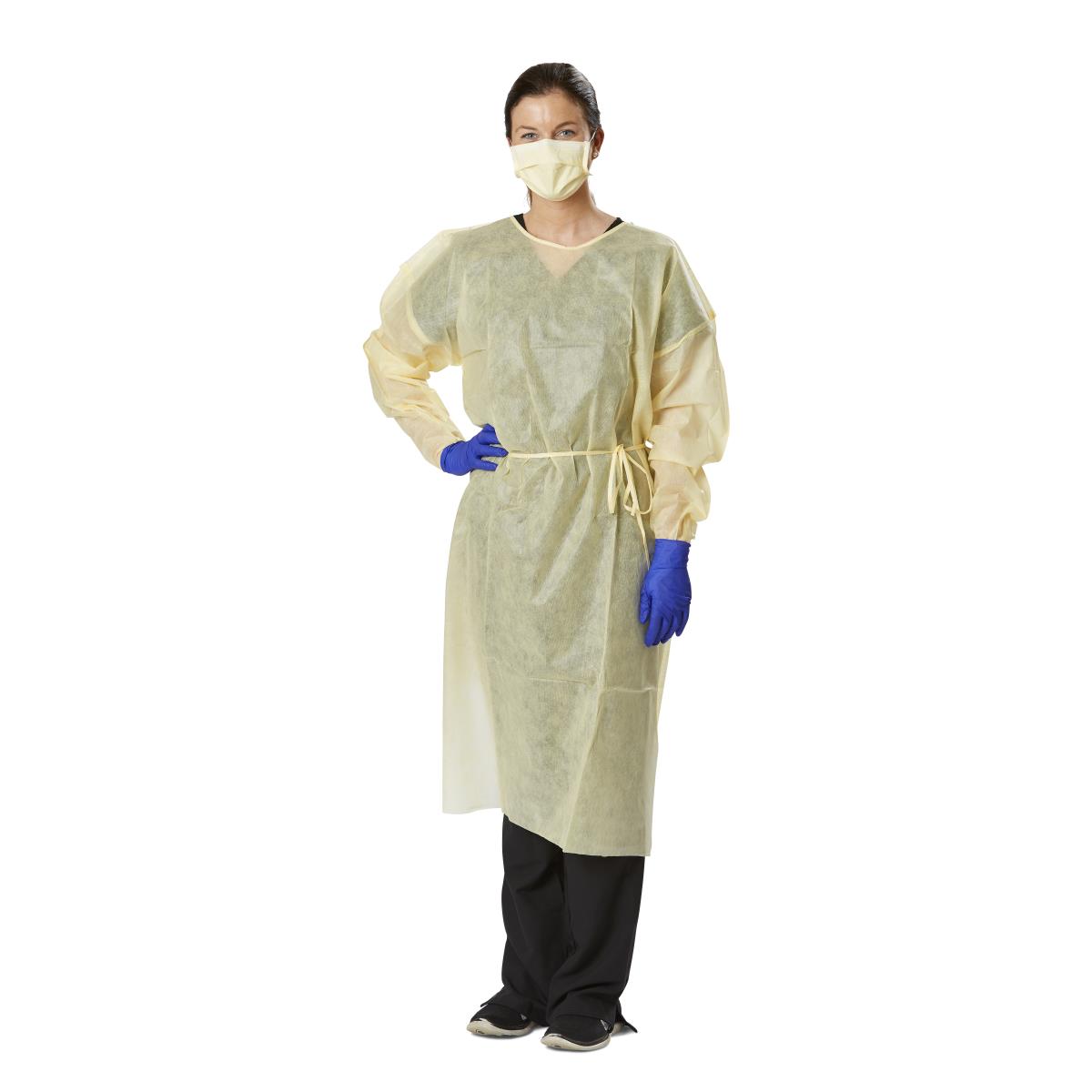Medline Disposable AAMI Level 1 Over-the-Head SMS Isolation Gown | Medline