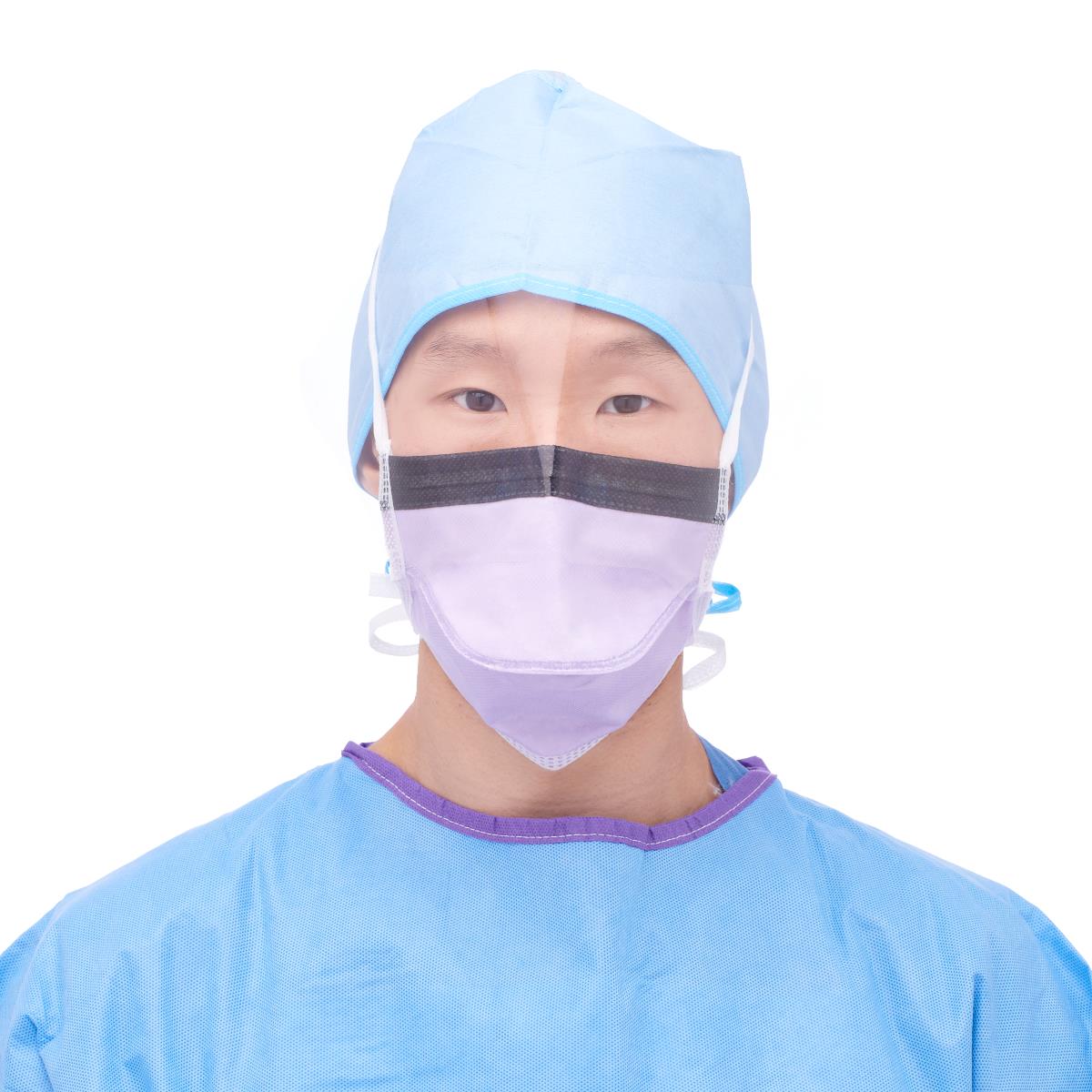 ASTM Level 2 Duckbill-Style Surgical Face Masks with Eye Shield | Medline