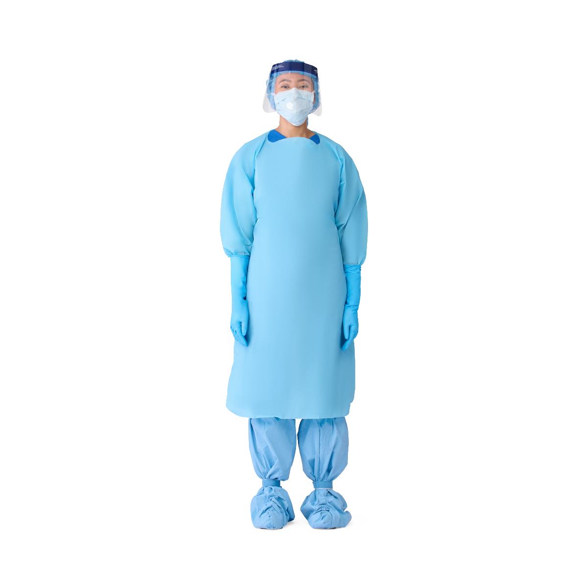Medline Disposable AAMI Level 3 PE Open Back Decontamination Gown | Medline