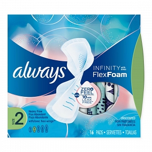 Always Infinity Super Sanitary Pads | Medline