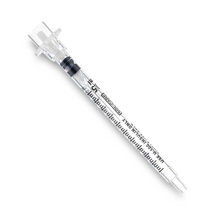 Sol-Care Safety Insulin Syringes with Retractable Needle | Medline