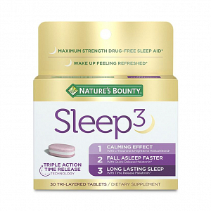 Nature's Bounty Sleep3 Tri-Layer Melatonin Tablets | Medline Industries ...