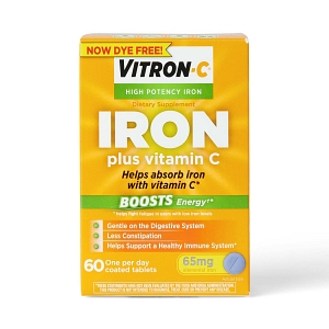 Vitron-C High-Potency Iron Dietary Supplement Plus Vitamin C | Medline ...