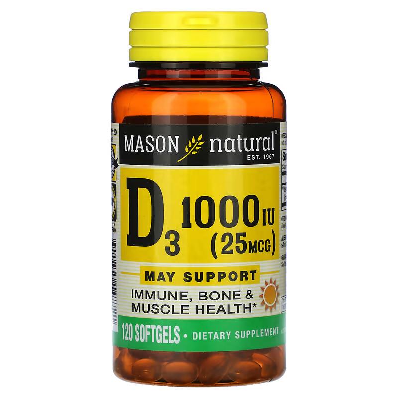 Mason Vitamin D3 Softgels | Medline
