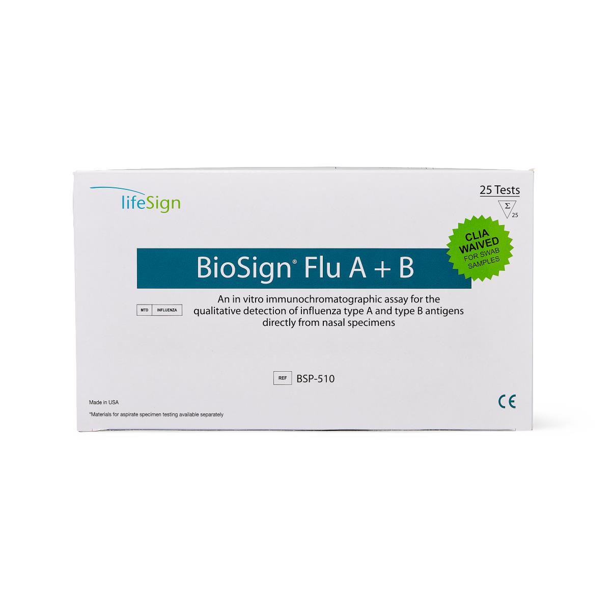 BioSign Rapid Flu A+B Antigen Panel Test | Medline
