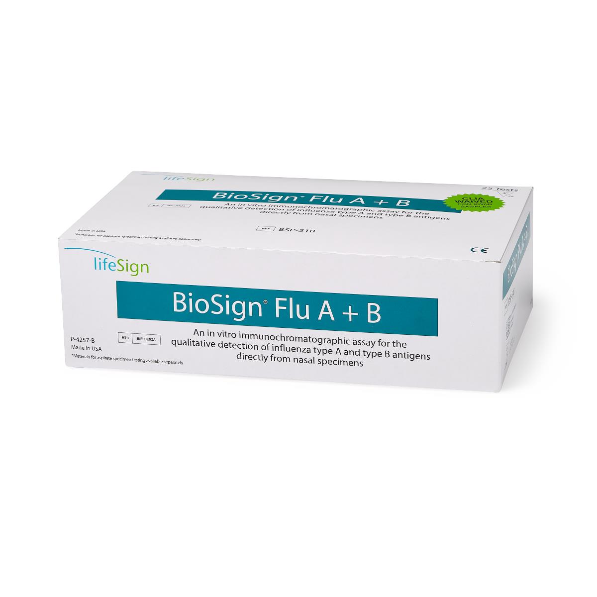 BioSign Rapid Flu A+B Antigen Panel Test | Medline