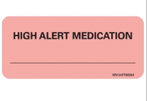 PDC Healthcare High Alert Medication Labels | Medline