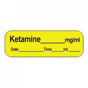 PDC Healthcare Ketamine Anesthesia Syringe Labels | Medline