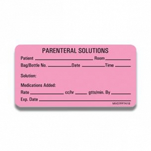 MedVision Removable Paper Parenteral Solutions Label | Medline ...