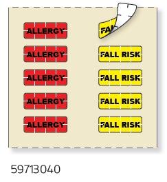Alert Bands Red and Yellow Fall Risk Wristband Label | Medline