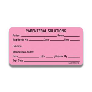 MedVision Removable Paper Parenteral Solutions Label | Medline