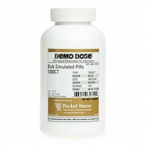 Demo Dose Blue Medium Round Scored Tablets | Medline Industries, Inc.