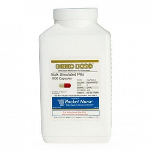 Demo Dose Red / White Medium Oval Capsules | Medline Industries, Inc.