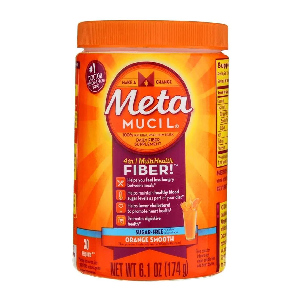 Metamucil Sugar-Free Orange Smooth Powder Packets | Medline