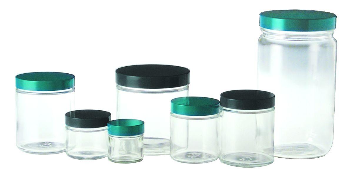 Clear Tall STRT Jars with Phenolic Pulp/Vinyl Lined Cap | Medline