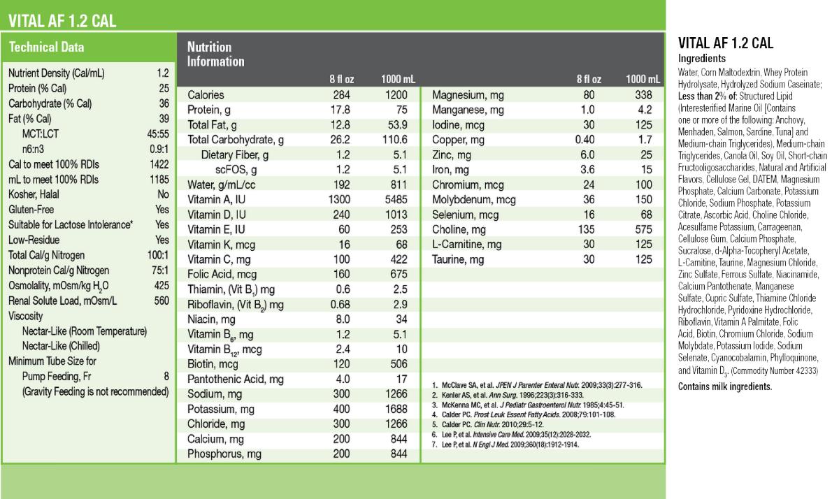 Vital AF 1.2 Cal Therapeutic Nutrition Supplement | Medline
